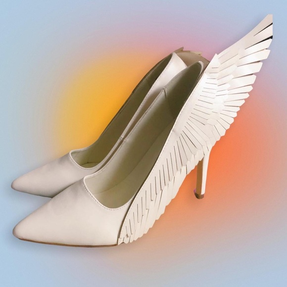 YRU | Shoes | Nib Yru Angel Wing Heels | Poshmark